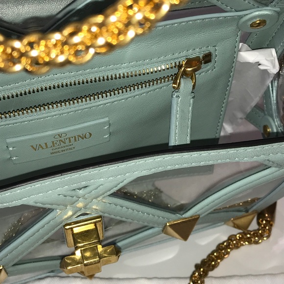 Valentino Garavani | Bags | Valentino Garavani Gold Roman Stud Pvc ...